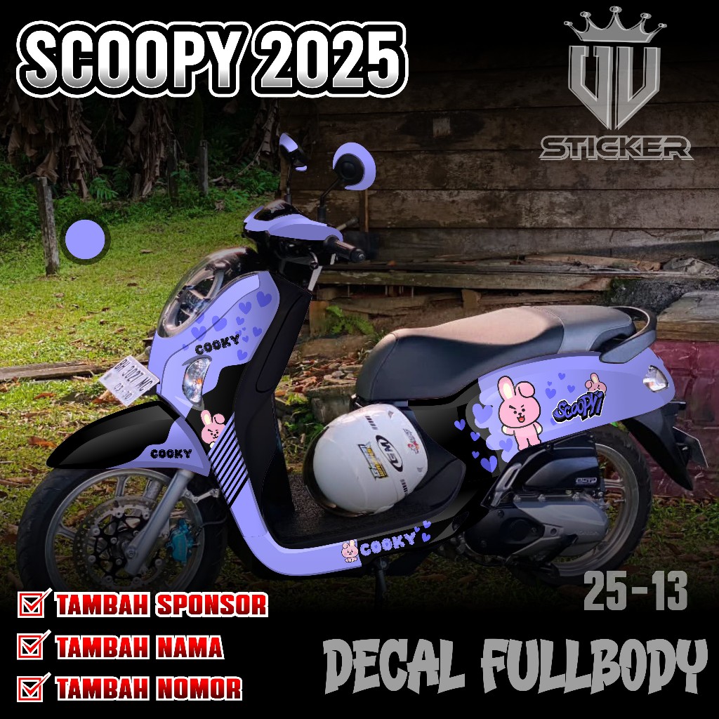 LATEST Full Body Decal Sticker Honda Scoopy New Prestige Sporty 2025 ...
