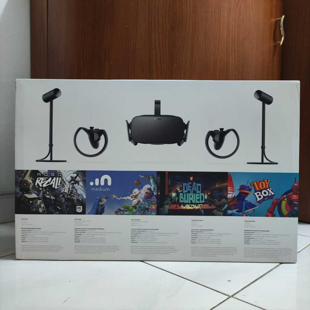 Oculus Rift CV1 VR Headset Full Set Black Virtual Reality | Shopee Malaysia