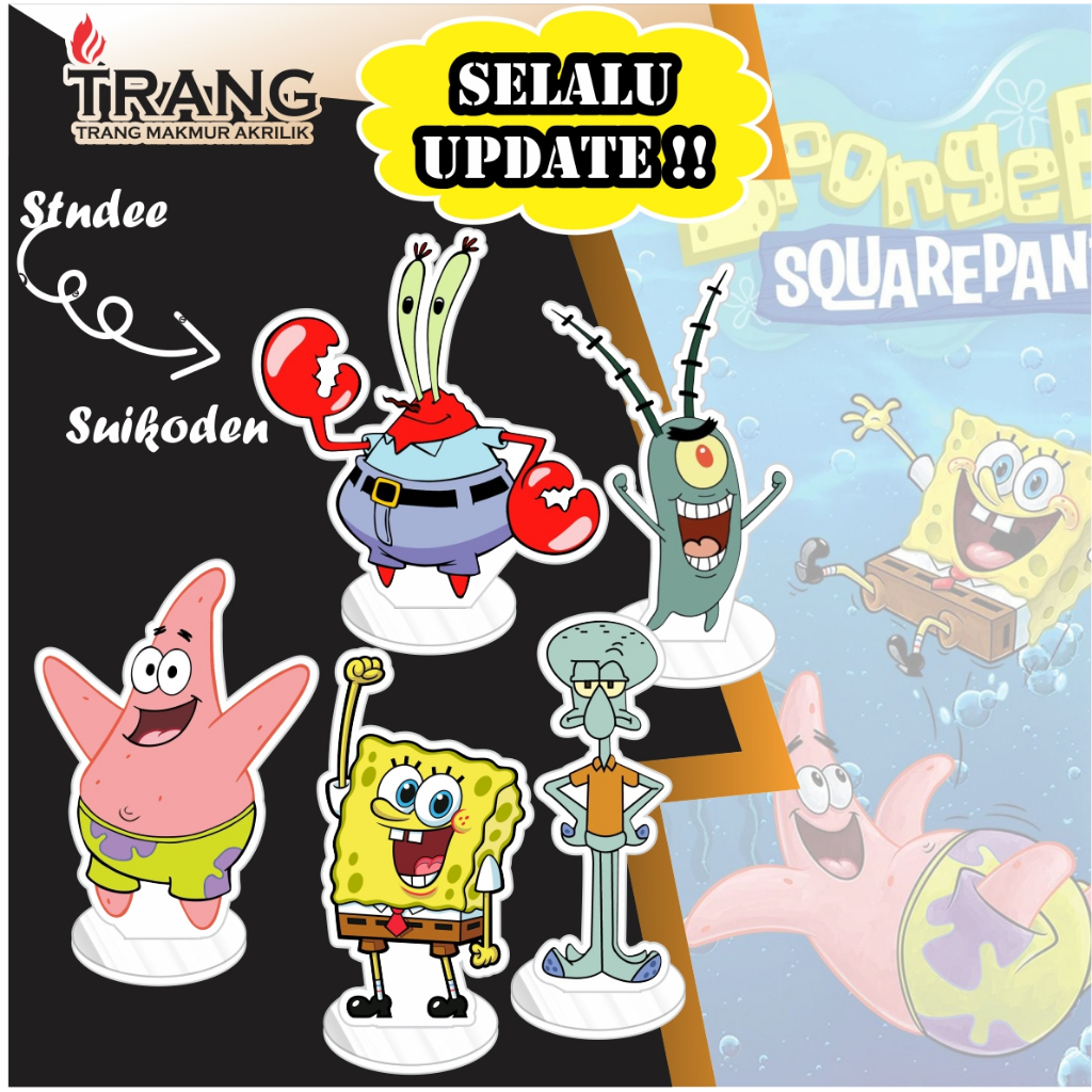 Acrylic Spongebob Squarepant Stande Figure Standing Action Figure ...