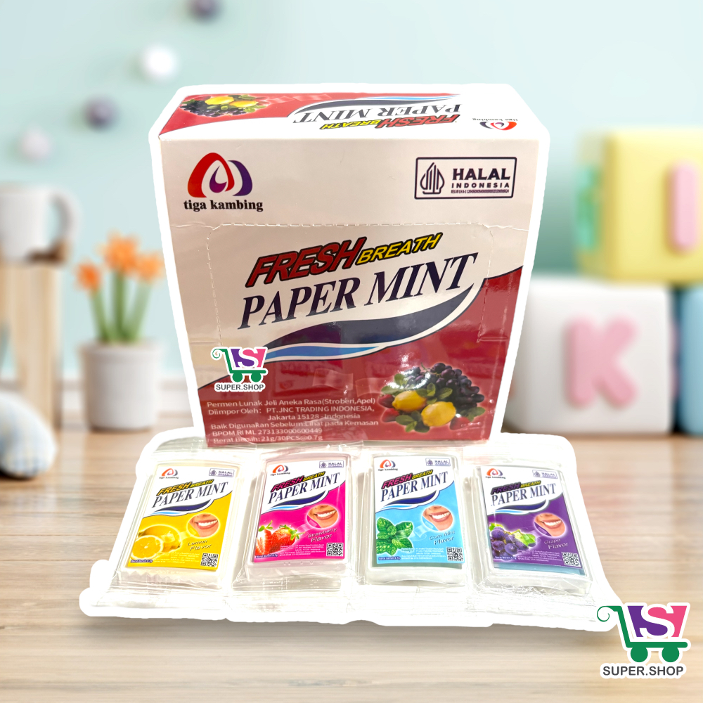 Paper Mint Fresh Breath Thin Paper Candy Viral BOX (contains 30 pcs ...
