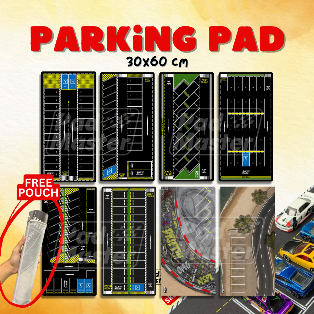 Hot Wheels Parking Mousepad Diorama 1/64 Scale Free Pouch Parking pad maspliii diecast x ...