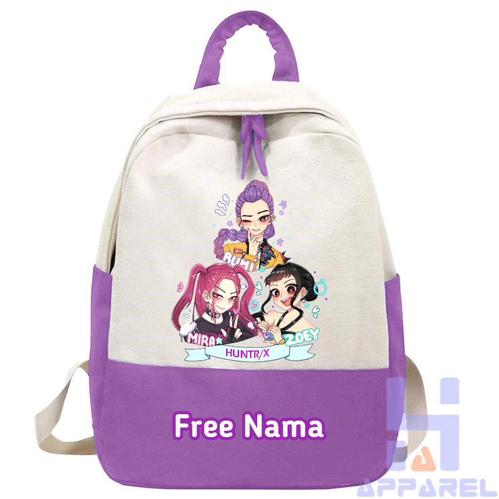 HUNTRIX KPOP DEMON HUNTERS CHARACTER CHILDREN'S BACKPACK FREE NAME ...