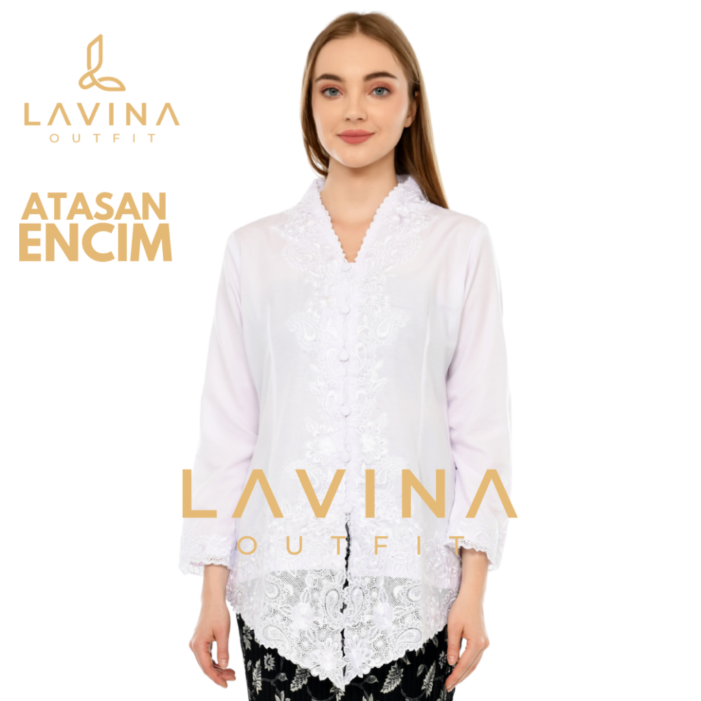 Lavina - Modern Embroidered Encim Kebaya, Traditional Betawi Batik ...