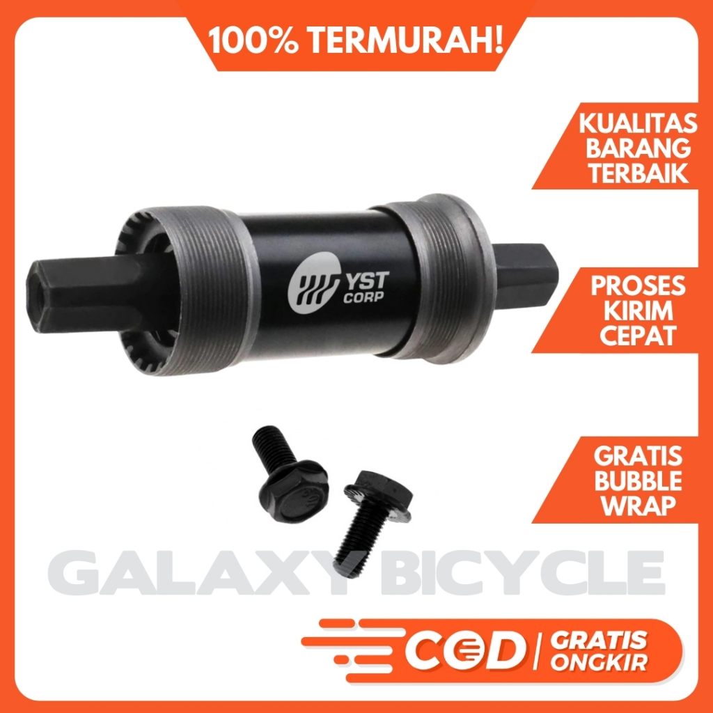 Bottom Bracket YST BB Bicycle Box Bearing Square Taper HT 1 Length 111 ...