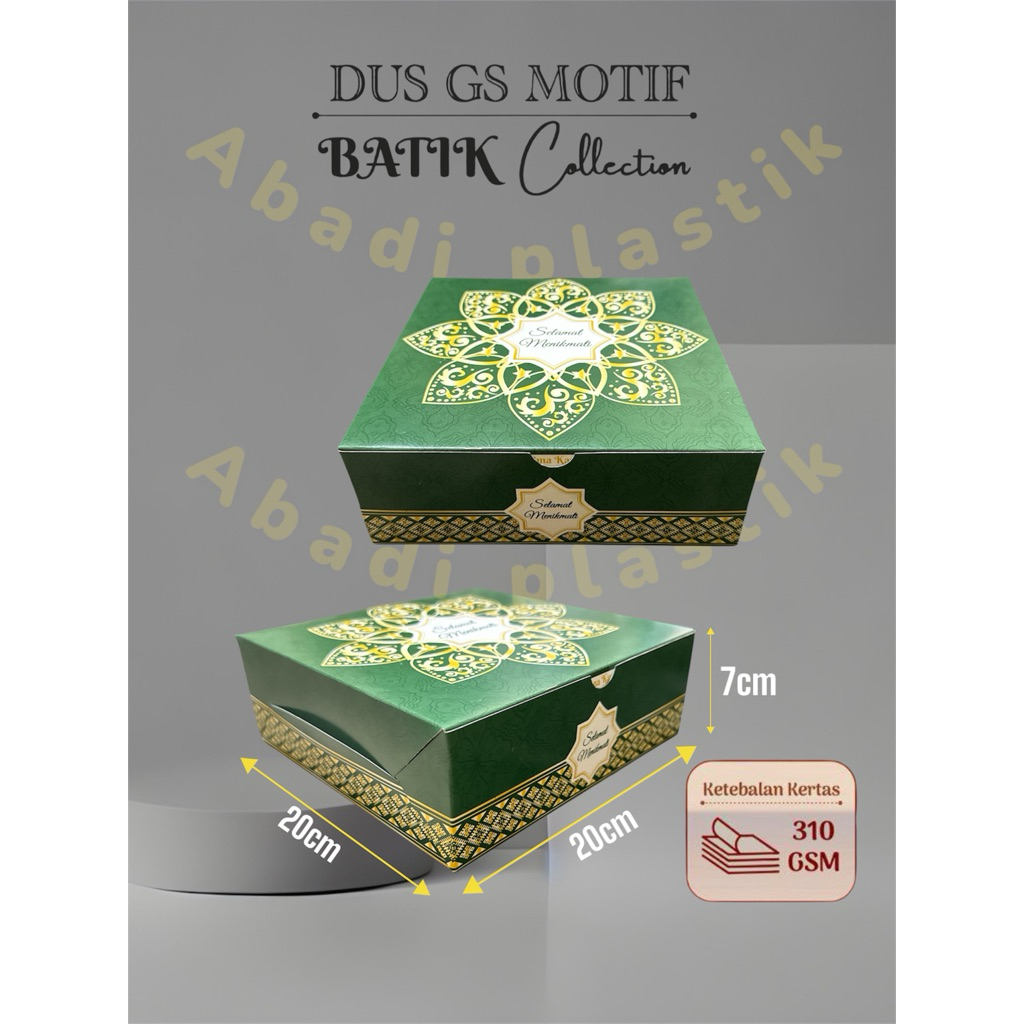 RICE DUS 20x20/BATIK DUS/NASI BOX 20x20/MOTIFED RICE DUS-CONTENTS 100 ...