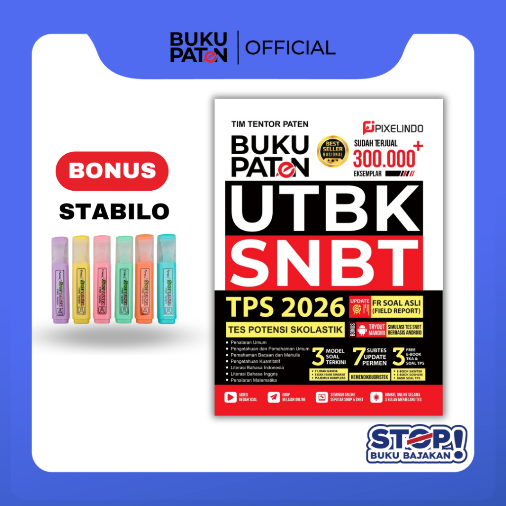 UTBK SNBT PATENT BOOK 2026 TPS POTENTIAL TEST SOLASTIC UTBK 2026 SNBT ...