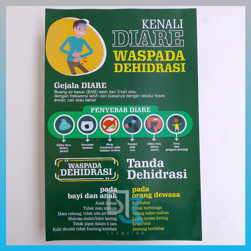 Poster Get to Know Diarrhea, Dehydrated Anxiety, Diarrhea Education ...