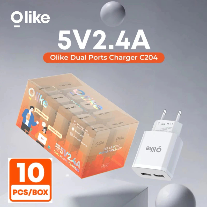 OLIKE Charger Adapter C204 Dual Port USB Shell 12W Max 2.4A Smart ...