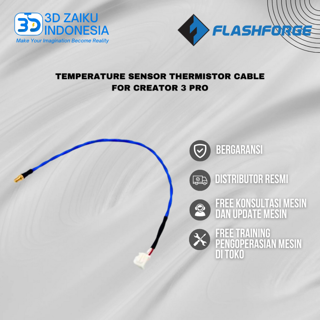 Flashforge Creator 3 Pro Temperature Sensor Thermistor Cable | Shopee ...
