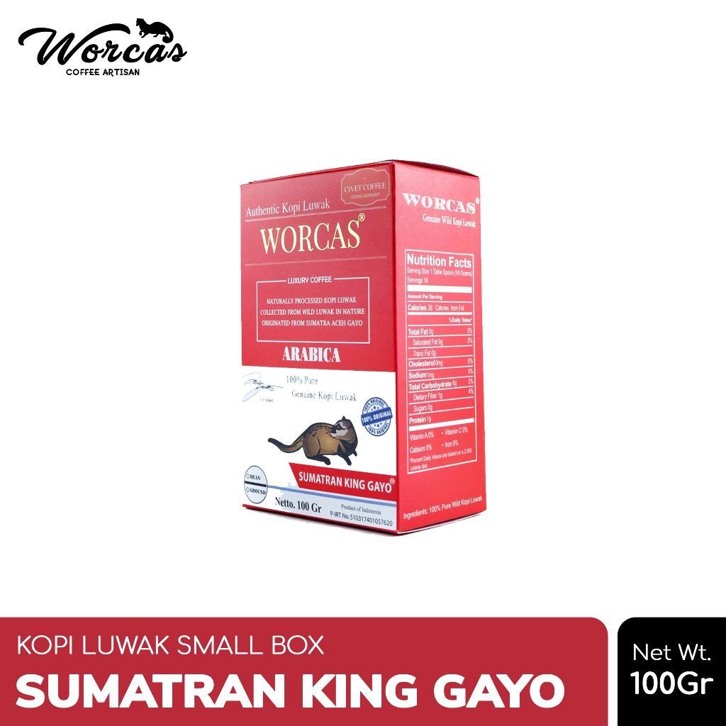 WORCAS Sumatran King Gayo Wild Luwak Coffee 100gr - Small Box (BUBUK ...