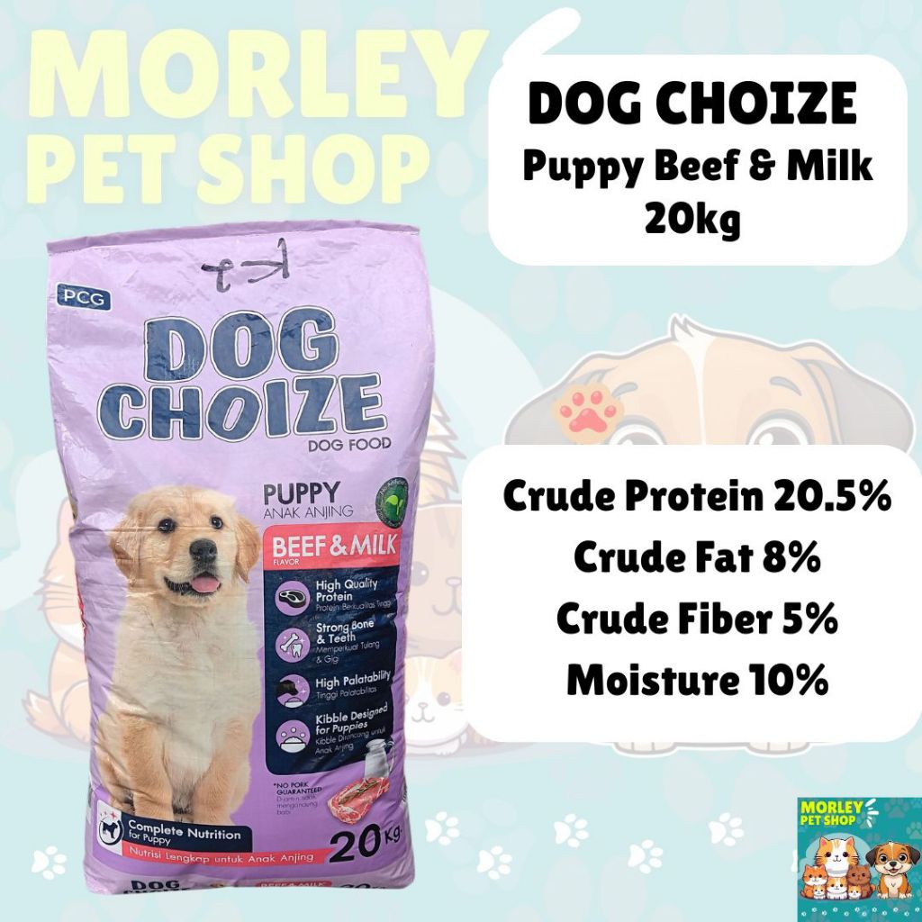 DOG CHOIZE PUPPY BEEF & MILK 20KG | Shopee Malaysia