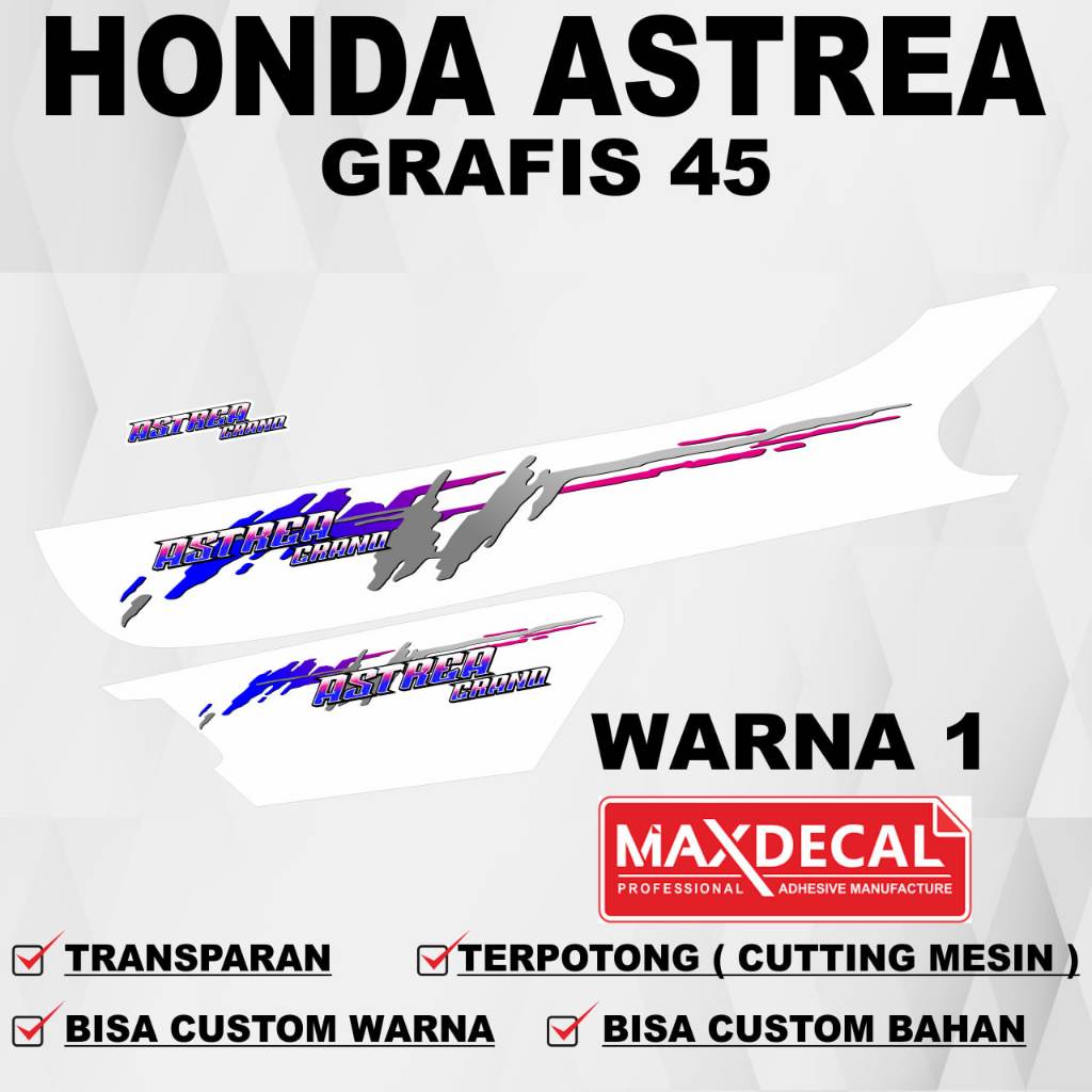 MESIN Honda ASTREA Gear graphic 45 Sticker - Honda ASTREA graphic 45 ...