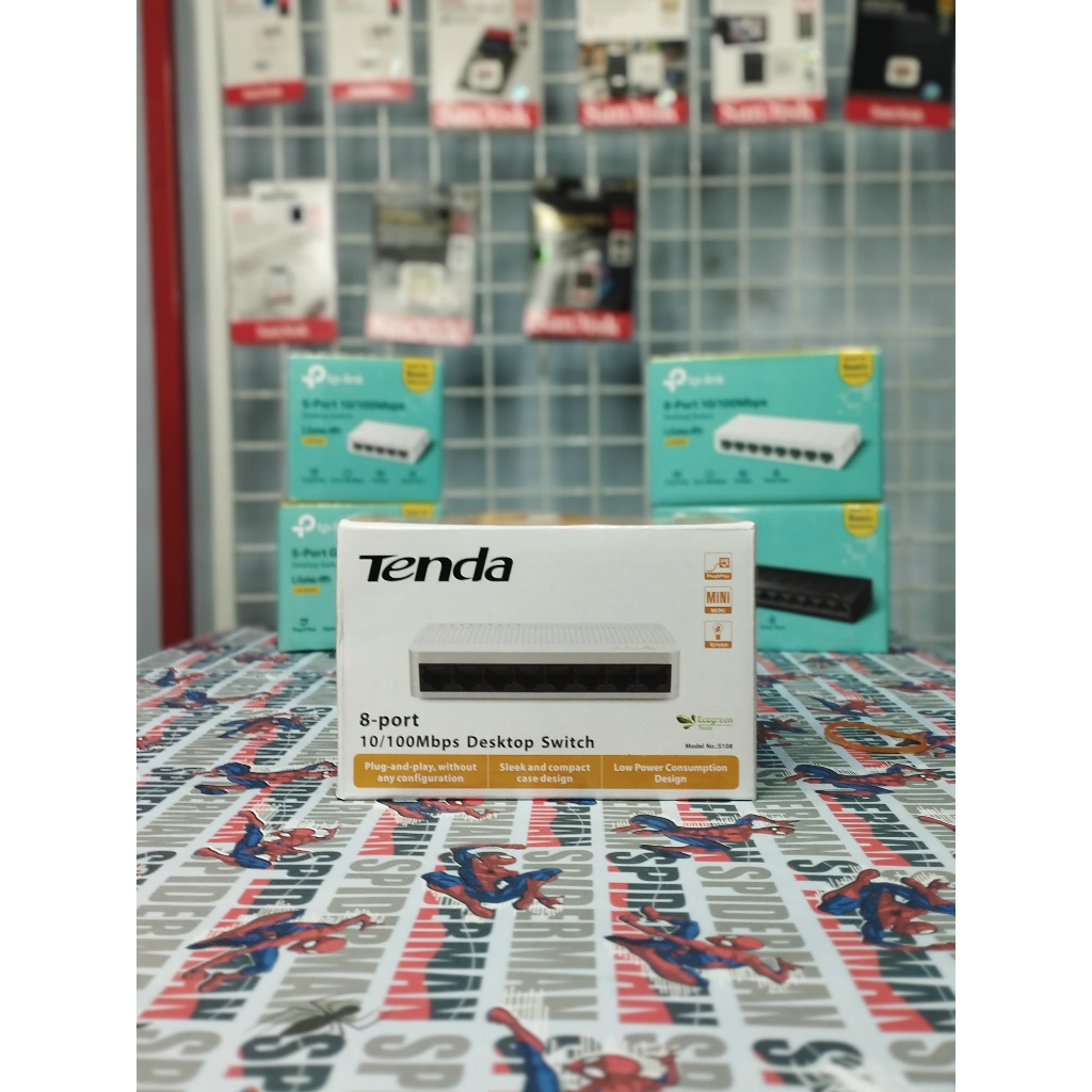 TENDA TENT S108 8-Port Ethernet Switch - Switch Hub 8 Ports Internet ...