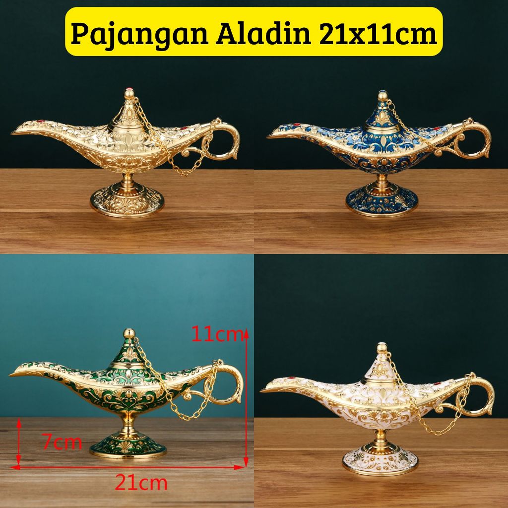 Aladin/Abuddin Magic Genie Light Wishing Pot Lamp Display With Box Uk ...