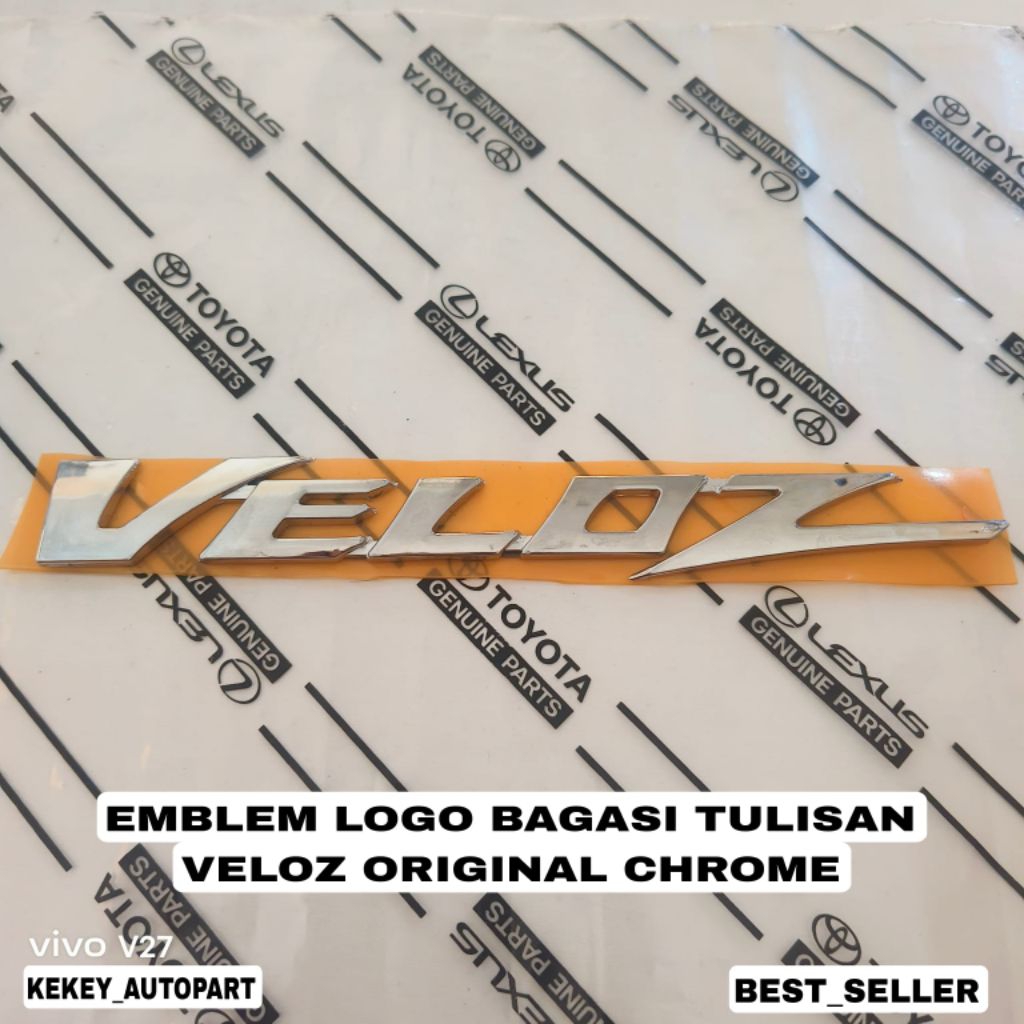 Original Chrome VELOZ Writing Rear Trunk Logo Emblem | Shopee Malaysia