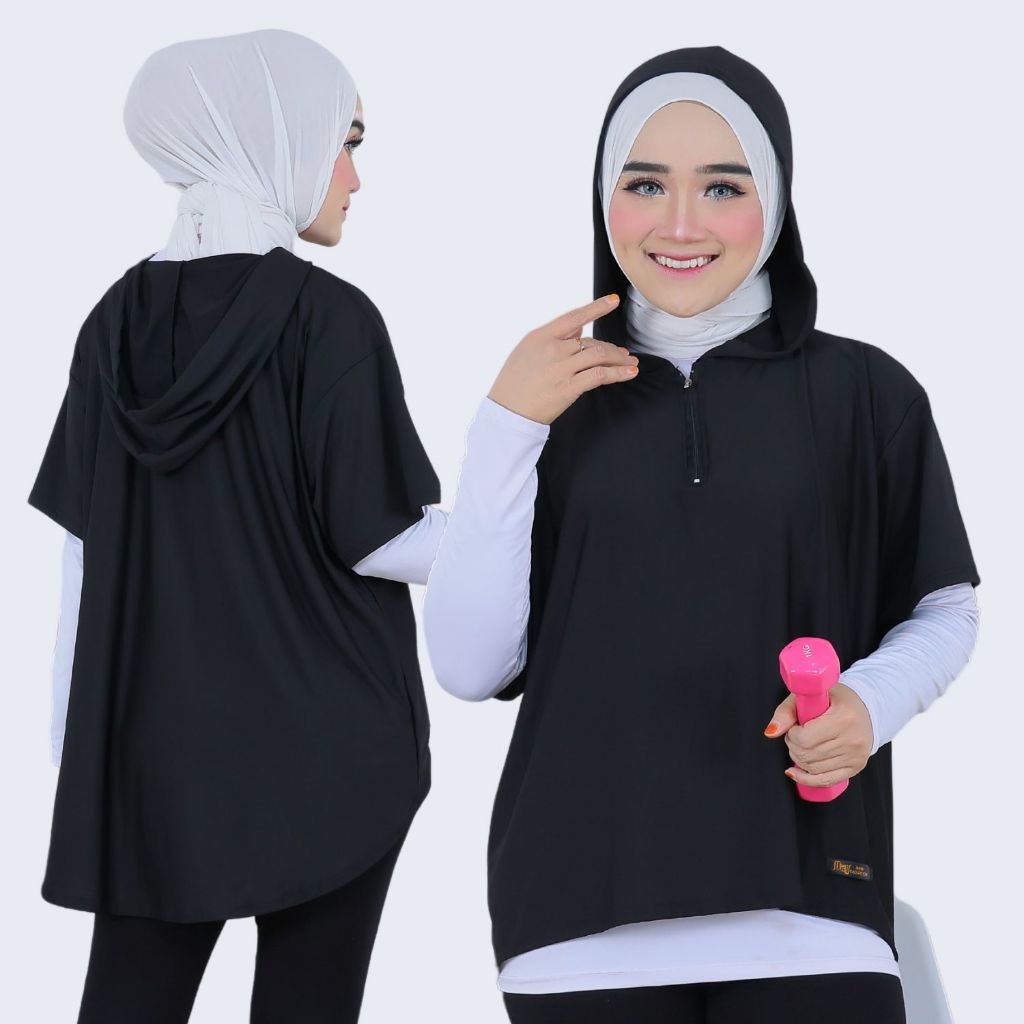 Muslim FASHION Muslim Women's Sportswear Hoodie Outer Model Zipper ...