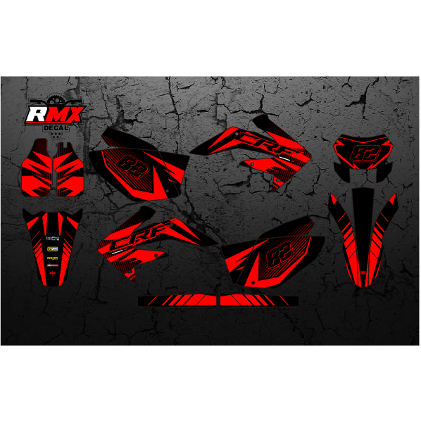 HIJAU MERAH DECAL CRF 250 X FULLBODY (007) DECAL STICKER CRF 250X BLACK ...