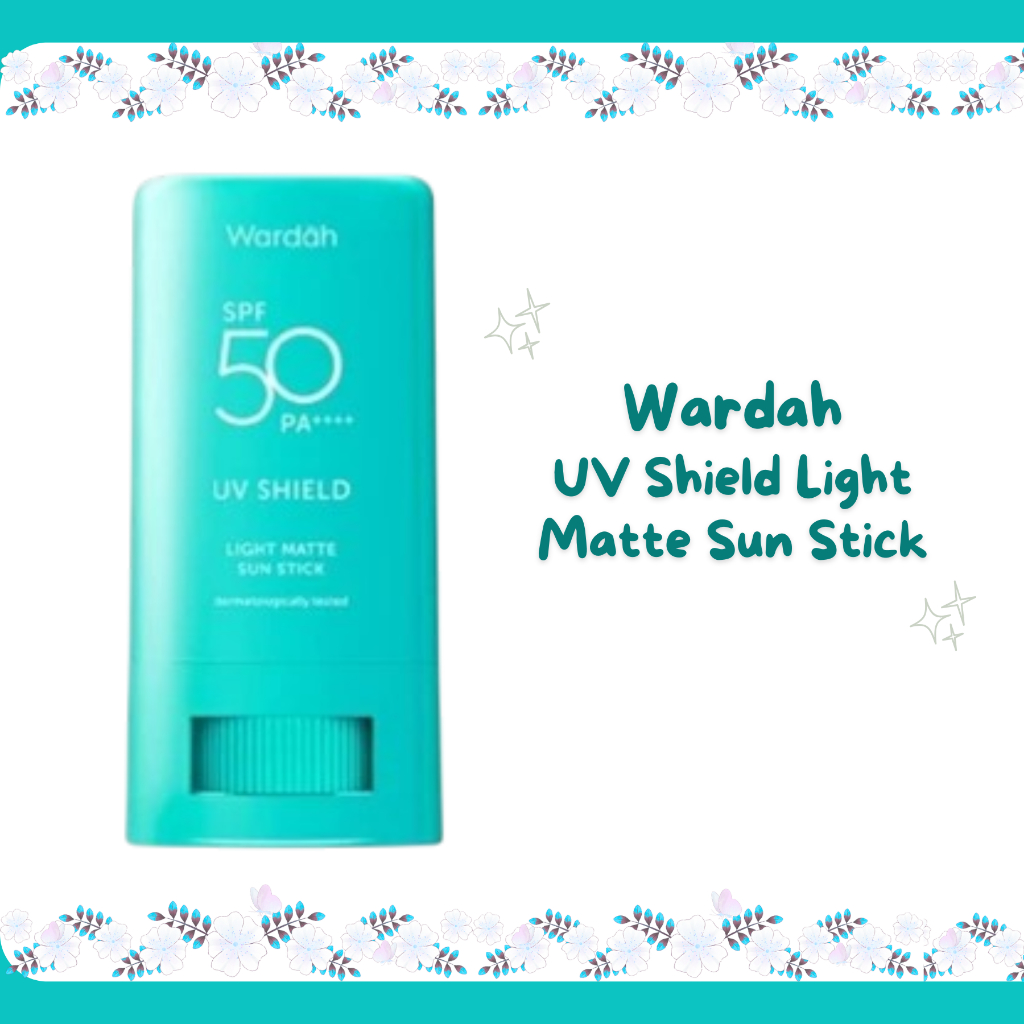 Wardah UV Shield Light Matte Sun Stick SPF 50 PA+++ / Facial Sunscreen ...