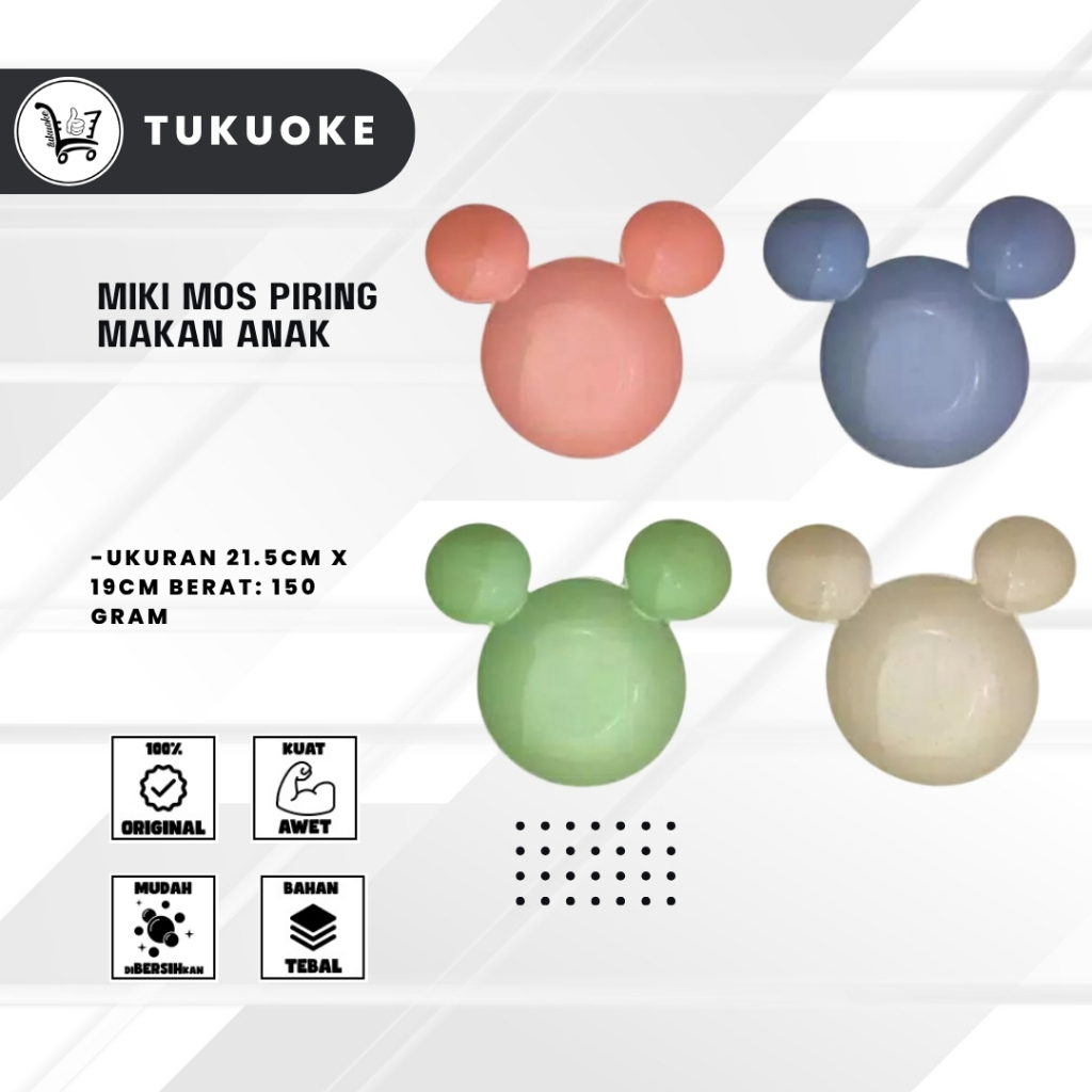 MIKI MOS Children's Dinner Plates / Character Children's Food Bowls ...