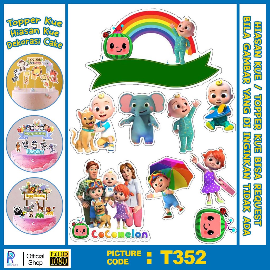 COCO CAKE TOPER melon COCO CHARACTER CAKE TOPPER/ melon HAPPY BIRTHDAY ...