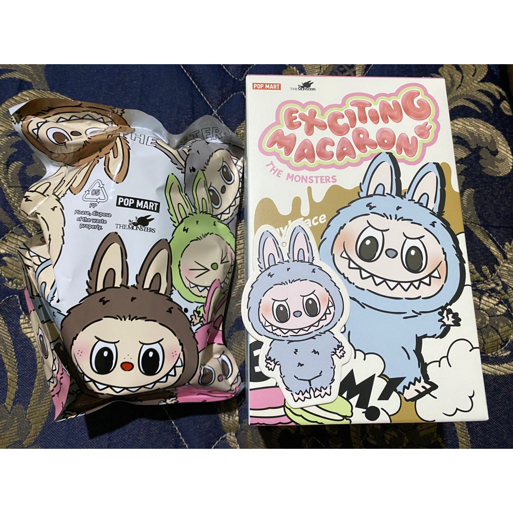 [READY] LABUBU EXCITING MACARON THE MONSTER VINYL FACE V1 SEA SALT ...