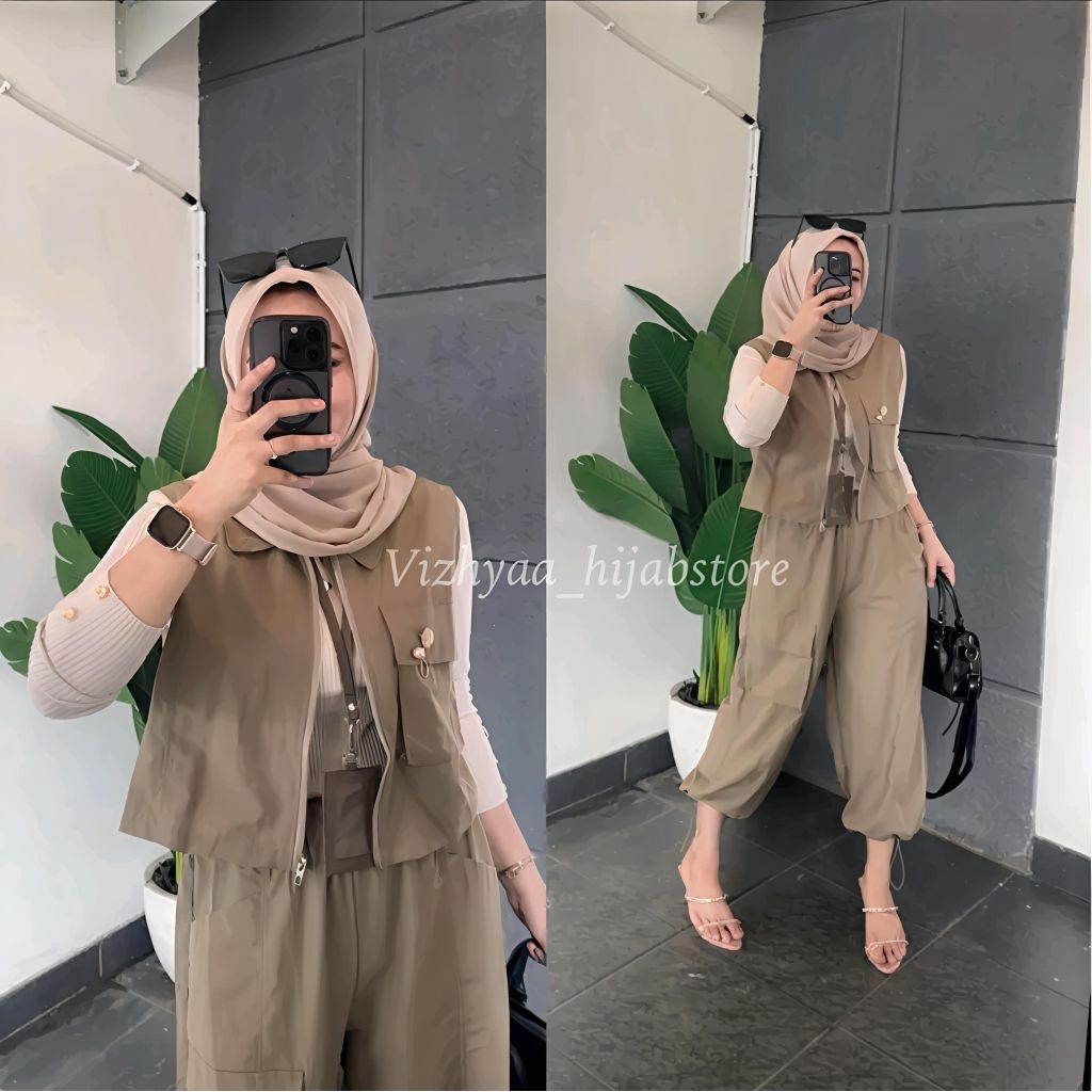 One Set Vest Nabilla Muslim Clothing Set / One Set Vest | Shopee Malaysia