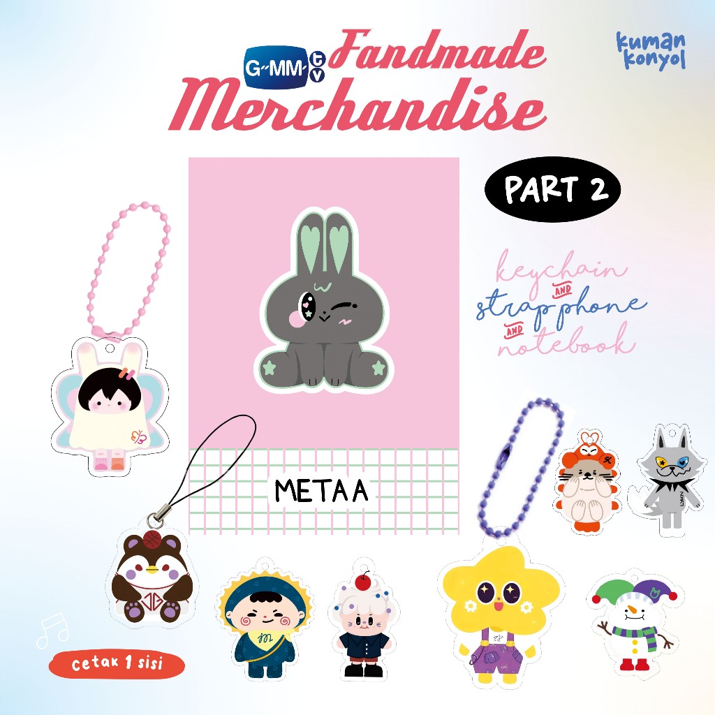 GANTUNGAN GMMTV MERCHANDISE FANMADE PART 2 KEYCHAIN THAIENTU THAILAND ...