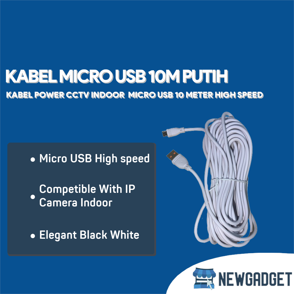 CABLE-MICRO-USB-10M CCTV POWER CABLE INDOOR MICRO USB 10 METER HIGH ...