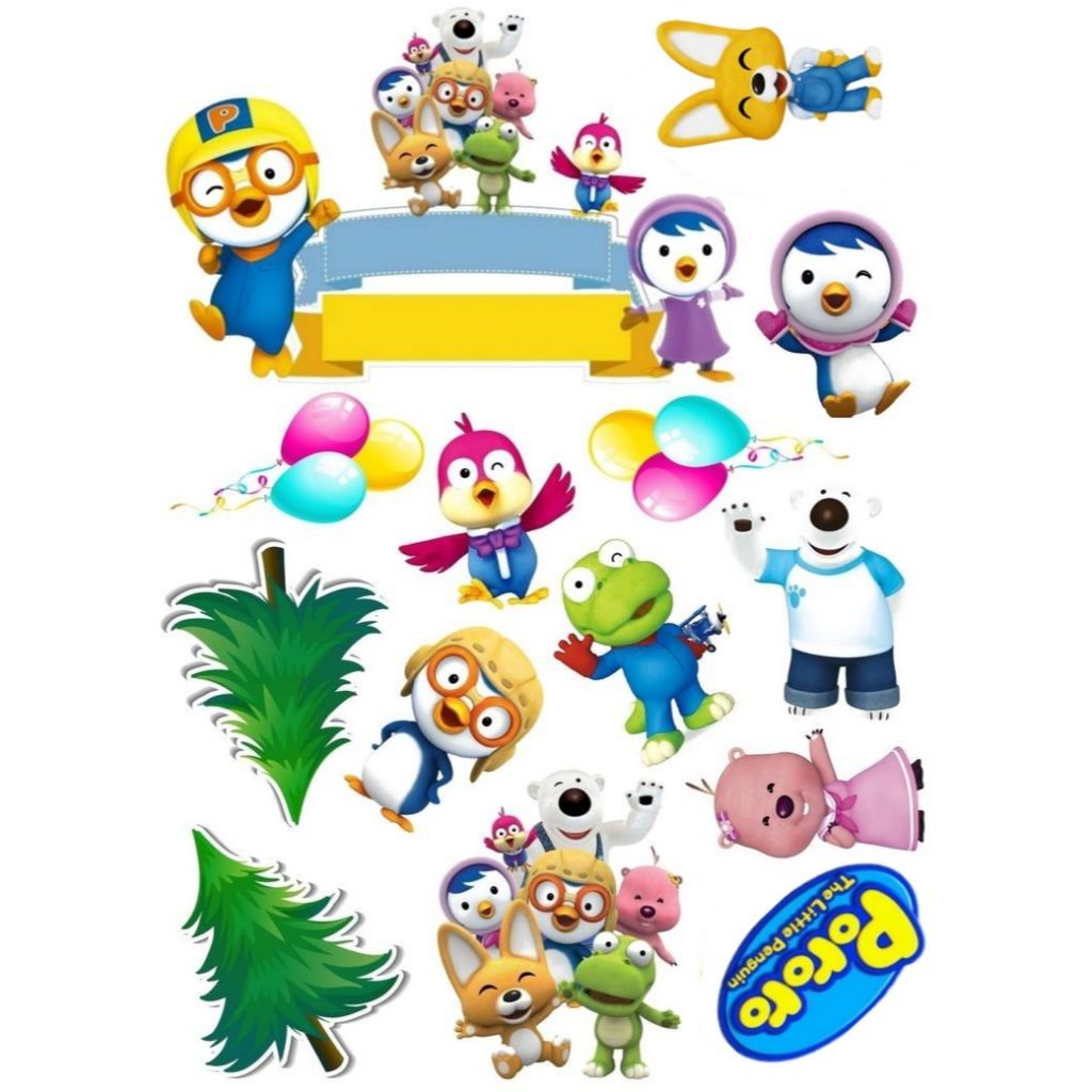 PORORO DECORATIVE TOPPER | PORORO TUMPENG CAKE BIRTHDAY DECORATIONS CAN ...