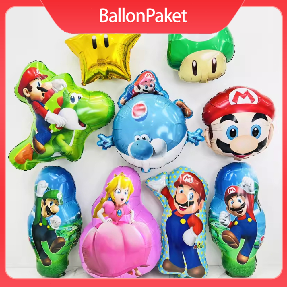 Jumbo Foil Balloon Mario Bross Super / Round Mario Super / Round ...