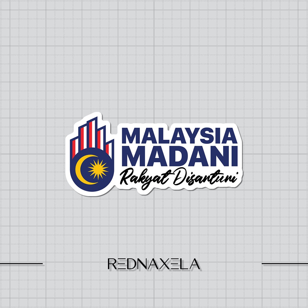 Malaysia Madani Vinyl Stickers, Suitcase Stickers, Outdoor Laptop ...