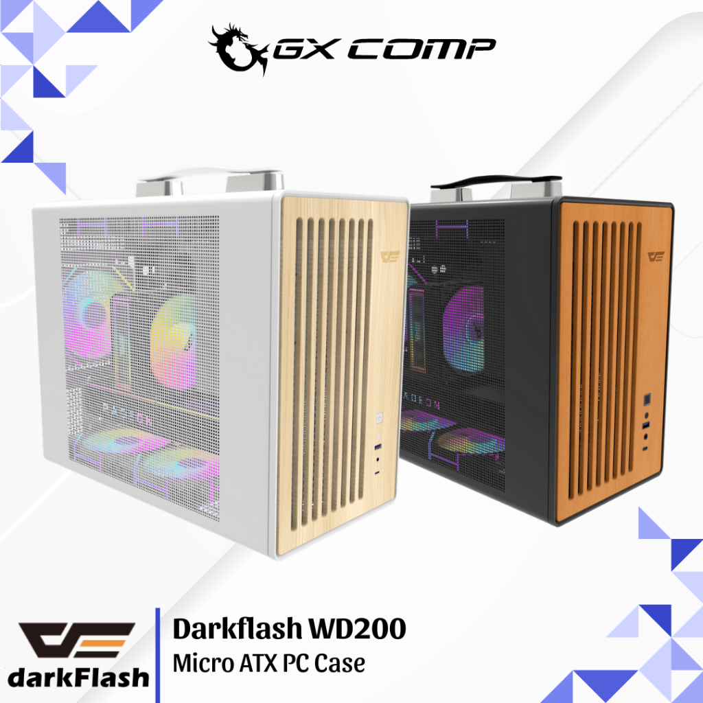 Darkflash WD200 Mesh Black & White Compact Micro ATX CPU Case | M-ATX ...