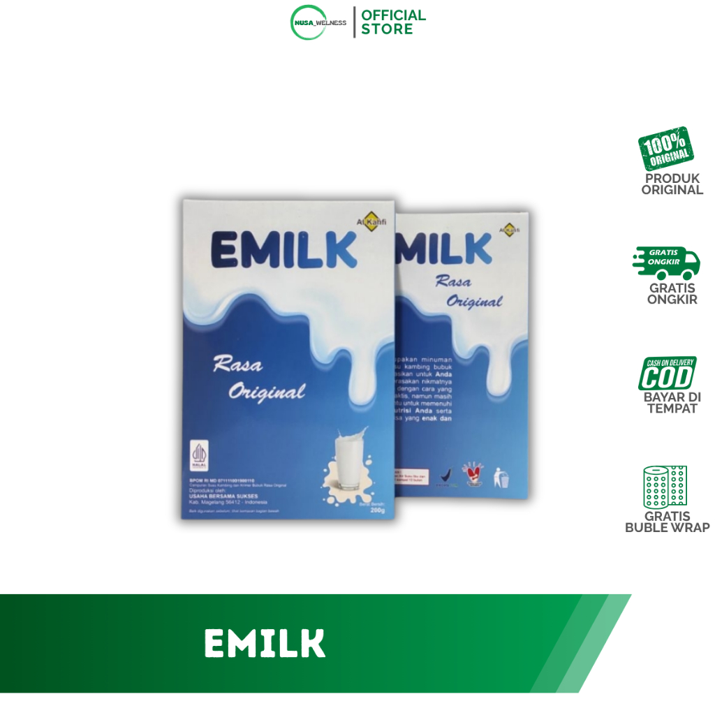 (READY STOCK) EMILK Etawa Goat Milk Powder 200 Grams Original Flavor ...
