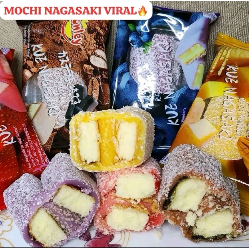 NAGASAKI CAKE ALL VARIAN CONTAINS 4 PCS / MOCHI NAGASAKI CAKE / MOCHI ...