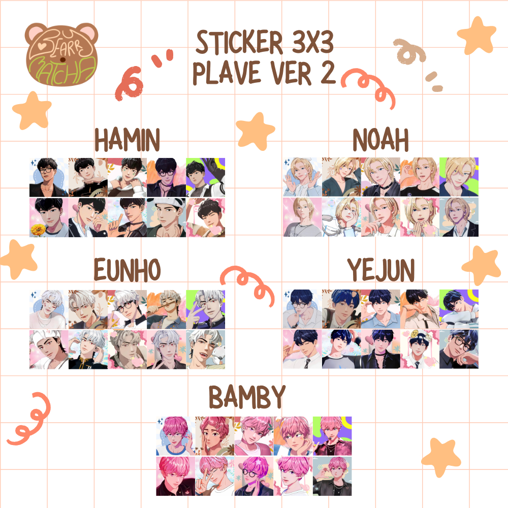 Contains 50 pcs 3x3 PLAVE stickers Ver 2 | Shopee Malaysia