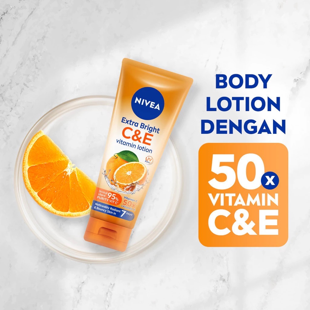 NIVEA Extra Bright C&E Vitamin Body Lotion 180mL - 50x Vitamin C Bright ...