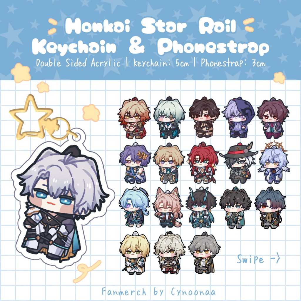 GANTUNGAN [Cynoonaa] Honkai Star Rail Acrylic Keychain and Phonestrap ...
