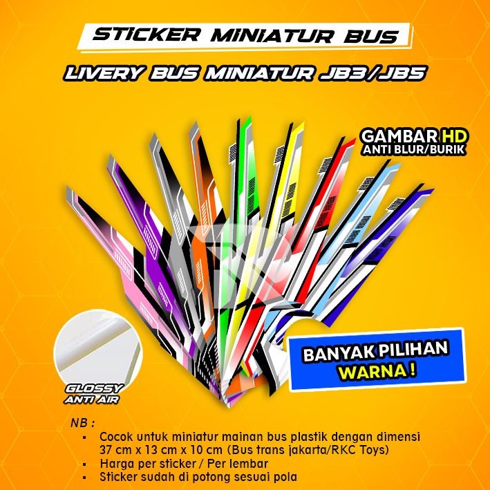 JK 3 miniature livery bus Sticker / JK 5 miniature livery bus Sticker ...