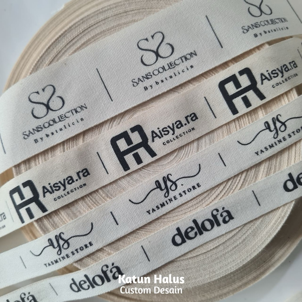 KATUN 50 meters soft cotton labels wide neck labels clothes t-shirt ...