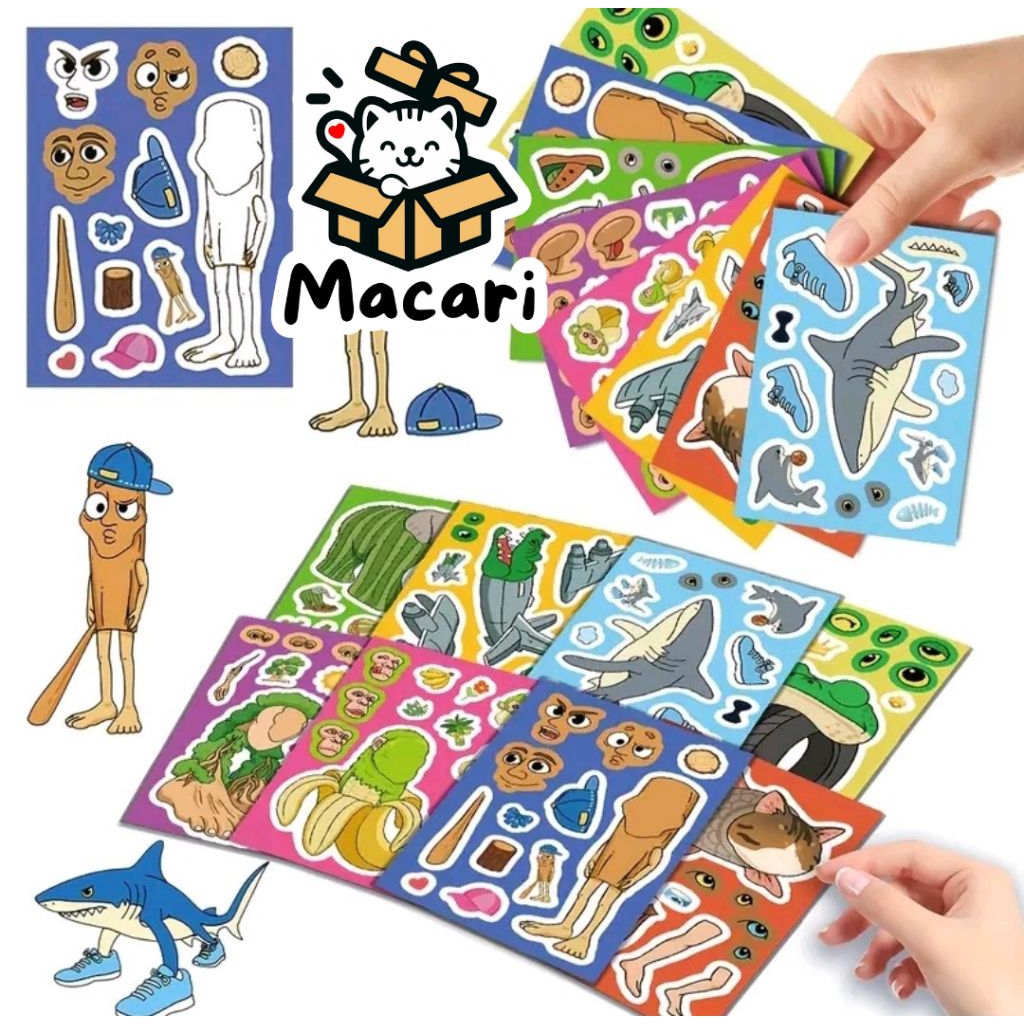 [BRAINROT] DIY Brainrot Anomaly Face Changing Puzzle Sticker / DIY ...