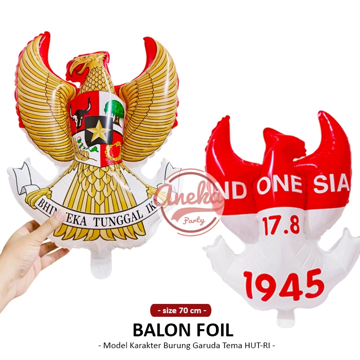 MERAH Red and White Garuda Plastic Balloons / Garuda Dirgahayu RI Bird ...