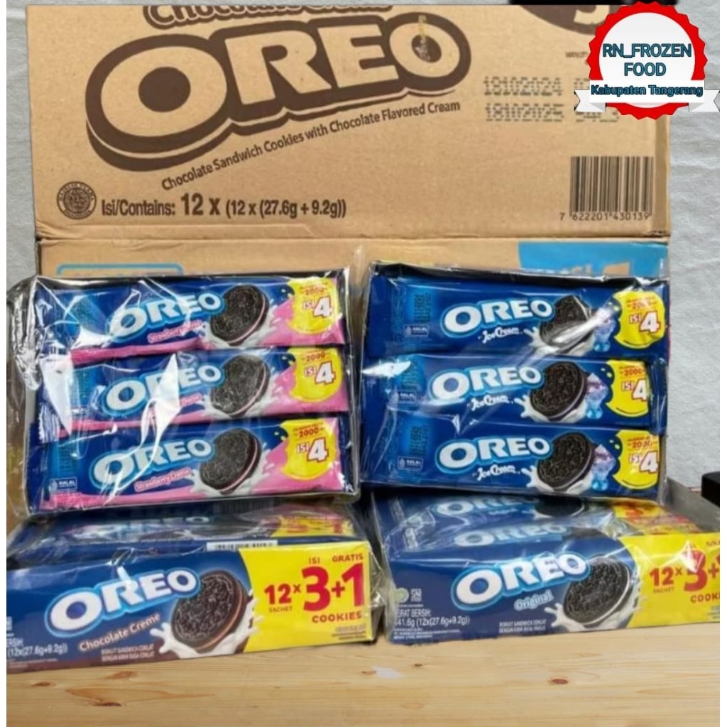 OREO CONTENTS 3's X 12 SACHETS ORIGINAL VANILLA & STRAWBERRY CREAM ...