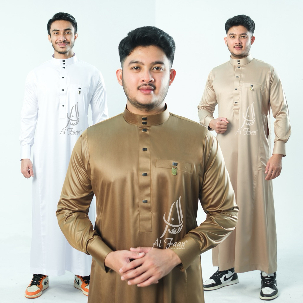 Men's Gamis Robes Korean slimfit polyester robes Muslim men's robes ...