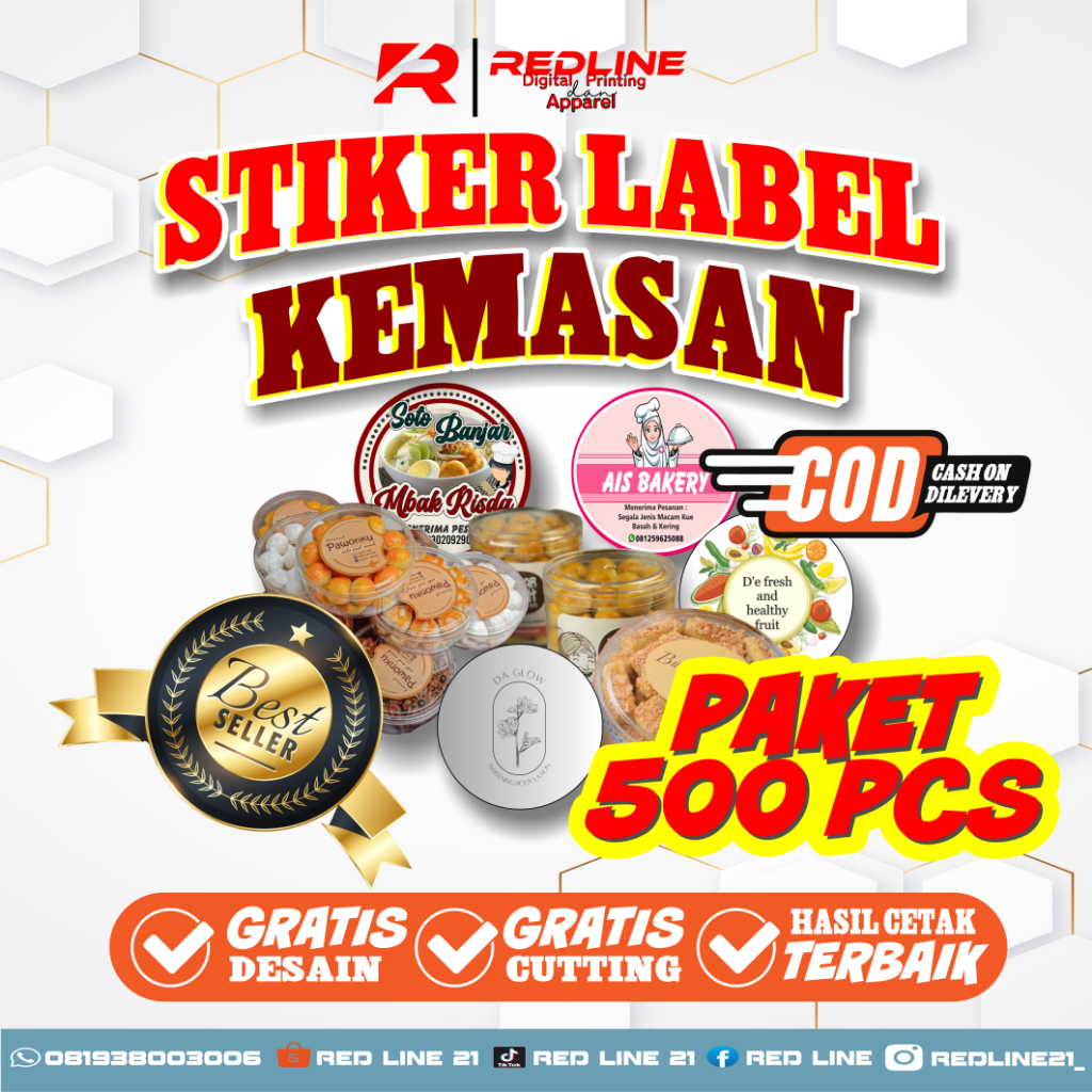 (500 pcs)Print Food & Drink Label Stickers Bontaq Chromo Vinyl ...