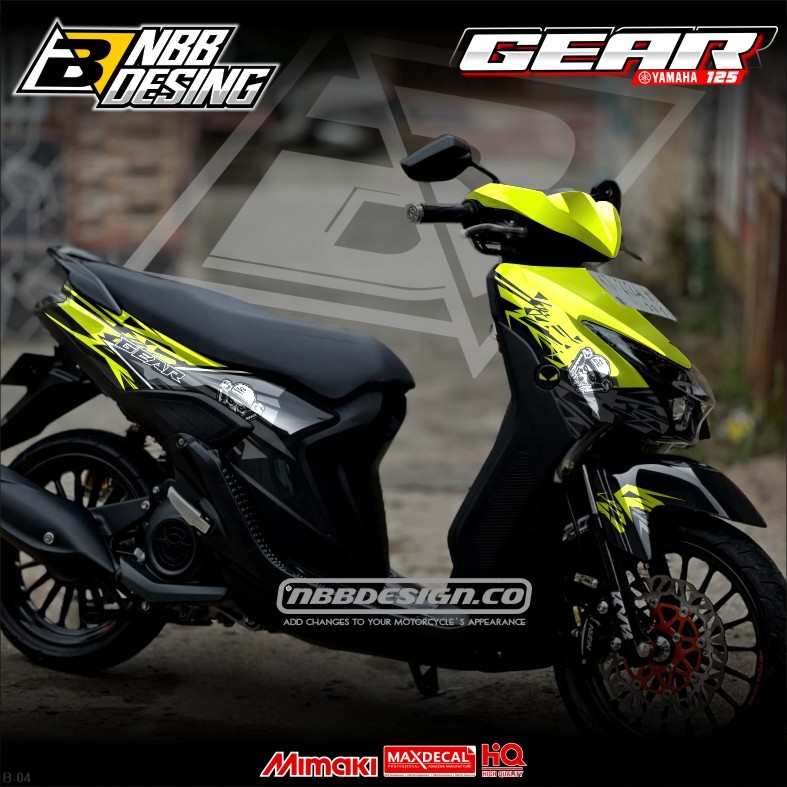 Decal Sticker Yamaha Mio Gear 125 Full body Full block - Sticker Decal ...