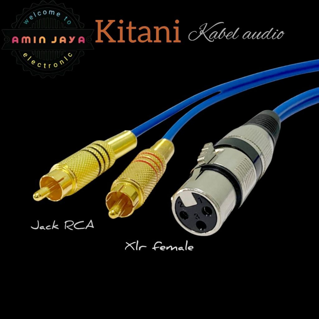 XLR female to dual RCA male jack cable KITANI cable 1 to 5 meters ...