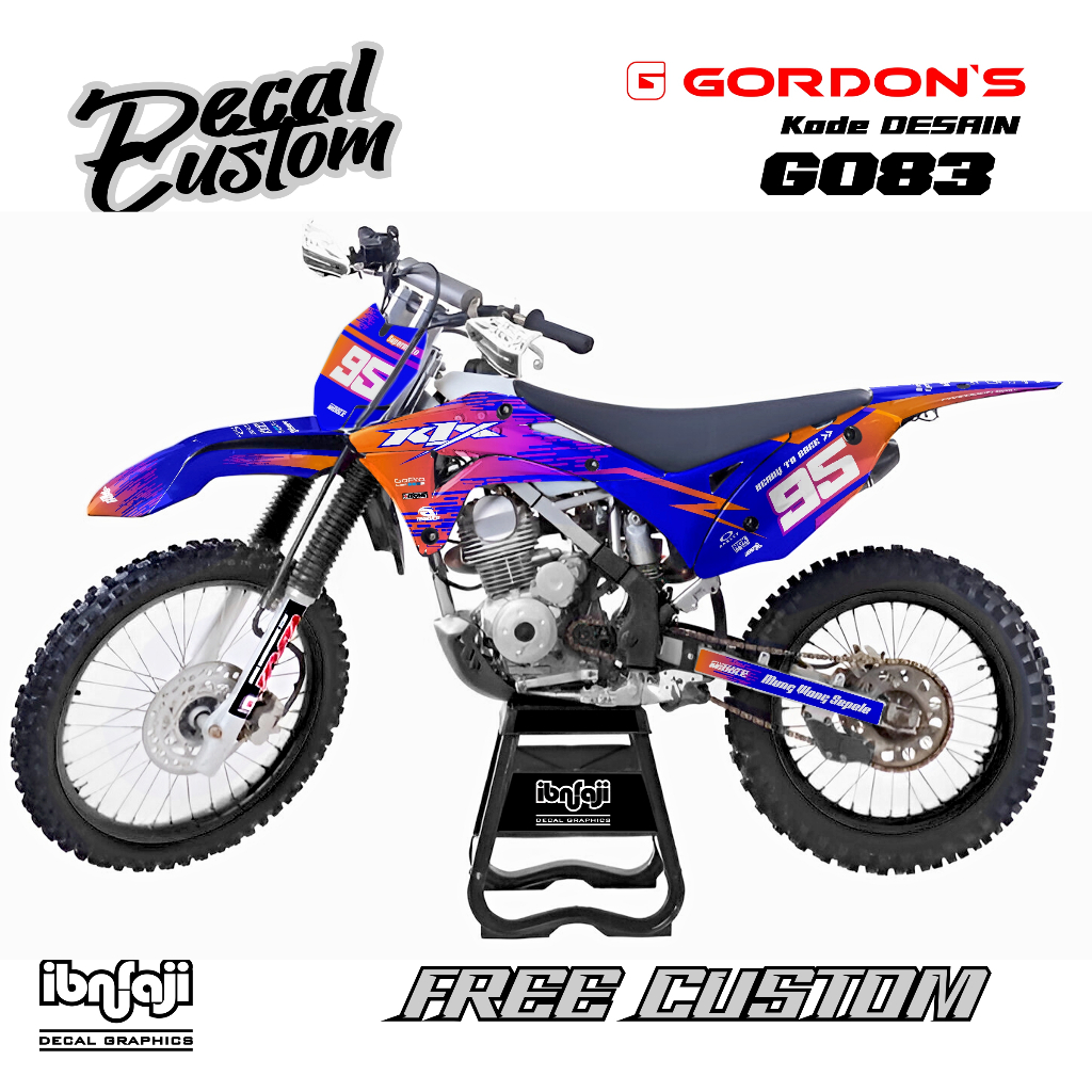 Klx gordon custom decal full body design can request color name number ...