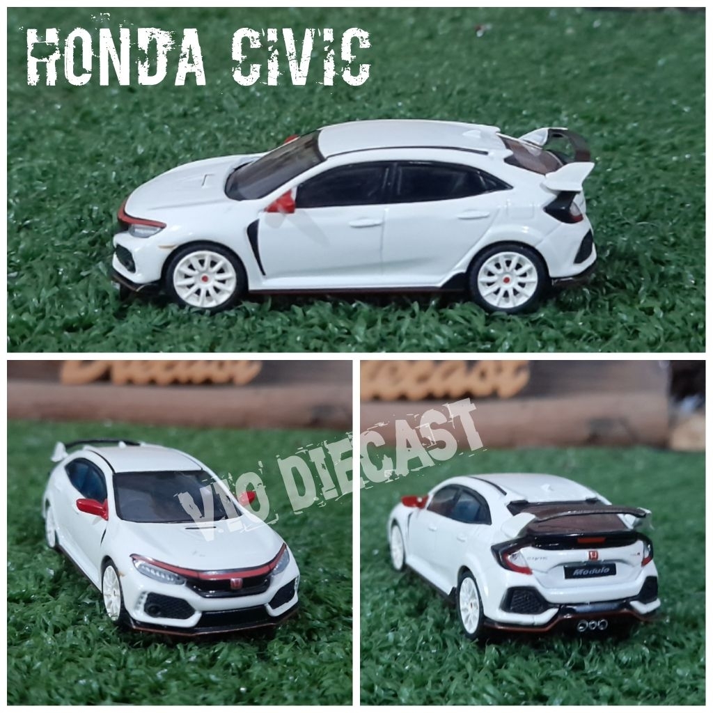 Diecast Miniature Honda Civic Type R Mini GT white 1:64 scale | Shopee ...