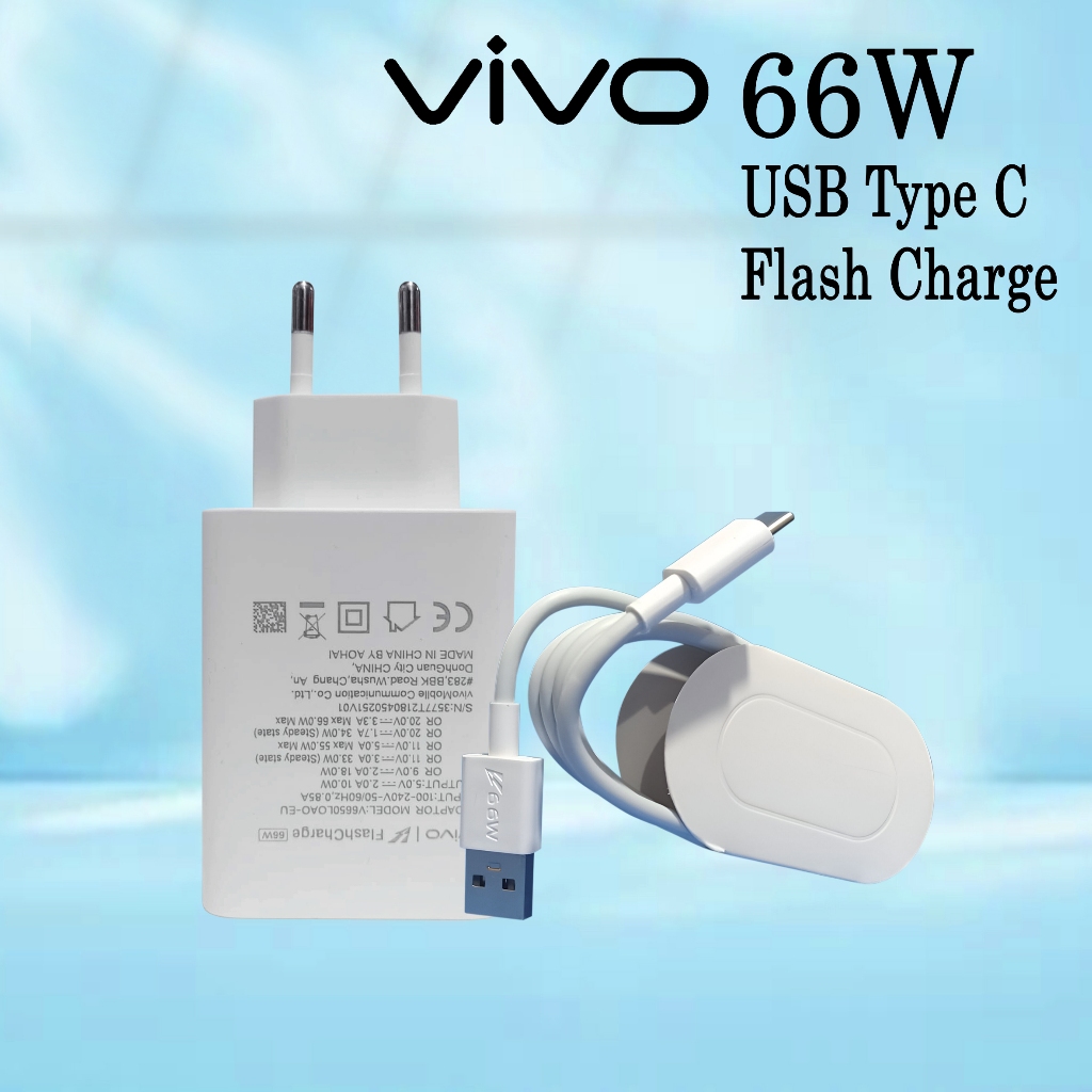 Charger Casan Vivo 66W V25 V25e V27 V27e T1 Pro 5G Super Flash Charge ...