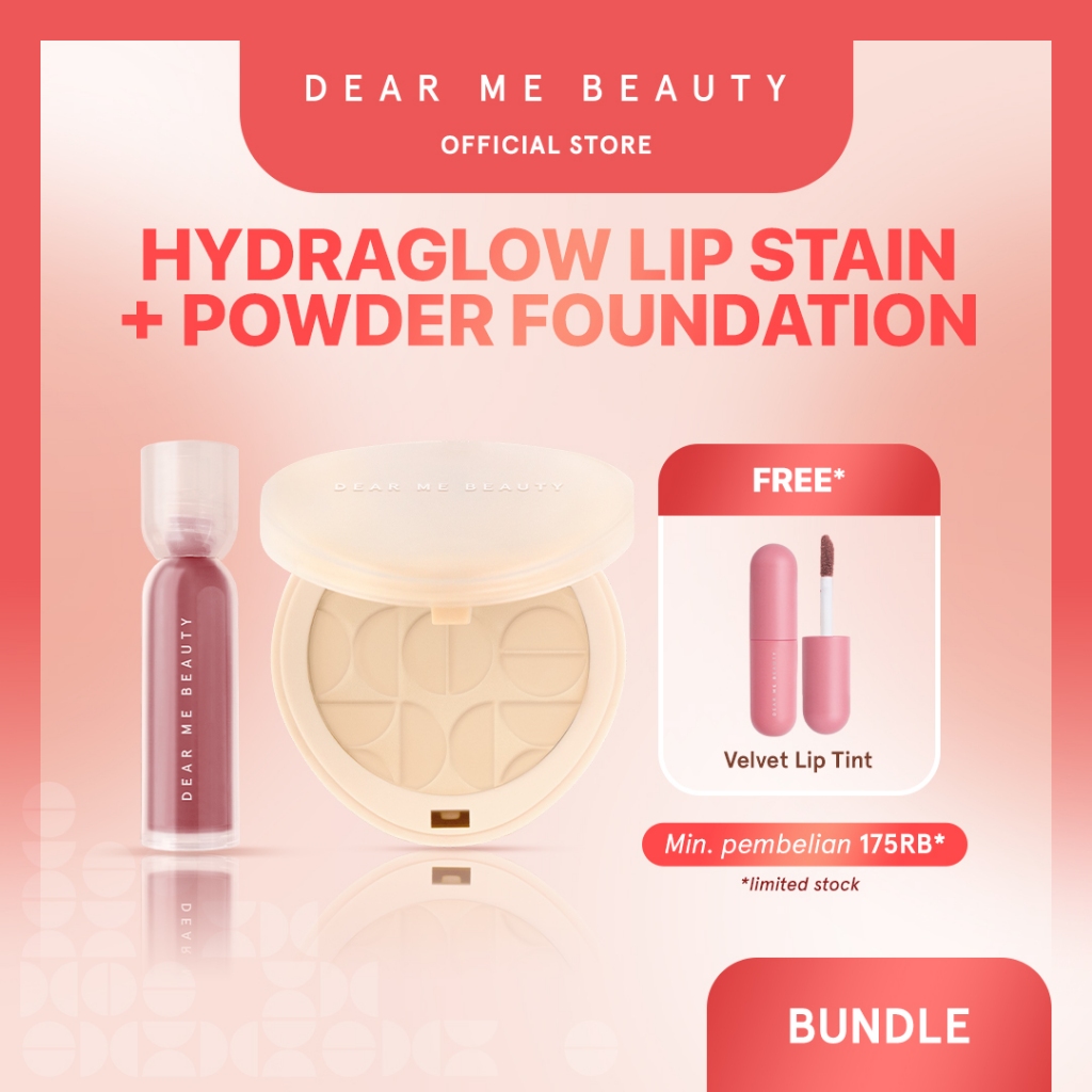 Dear Me Beauty Bundle Hydraglow Lip Stain + Powder Foundation (Free to ...